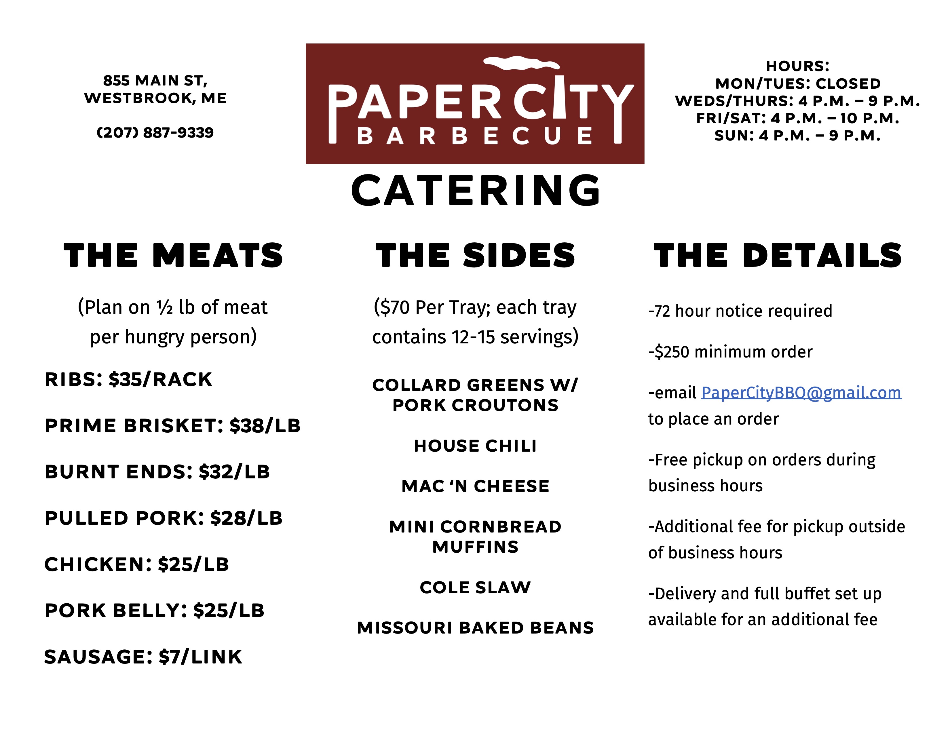 Catering – Paper City BBQ